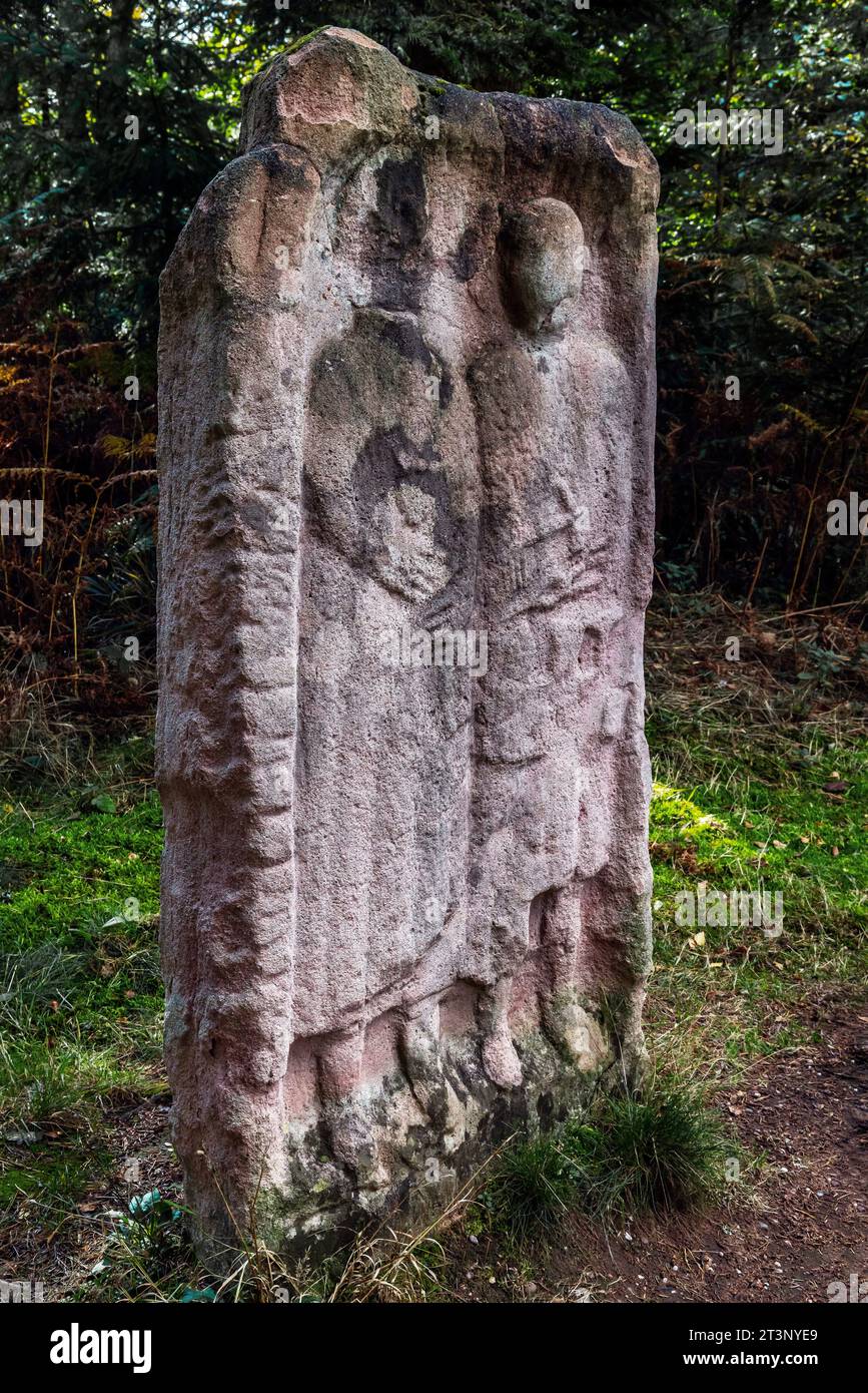 An upright funerary stele of the blacksmith and his wife at the Celtic ...
