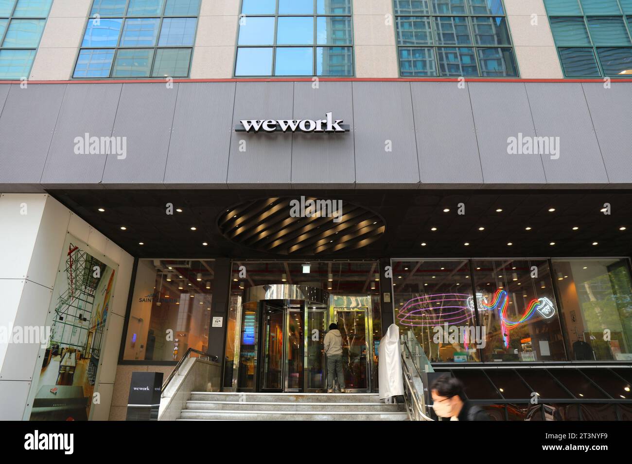 SEOUL, SOUTH KOREA - APRIL 7, 2023: WeWork office in Gangnam, Seoul ...
