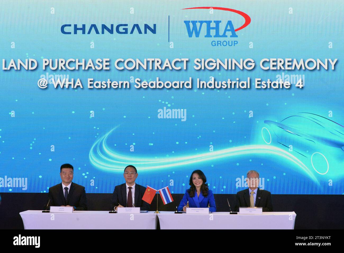 Bangkok, Thailand. 26th Oct, 2023. Chinese automaker Changan signs a ...