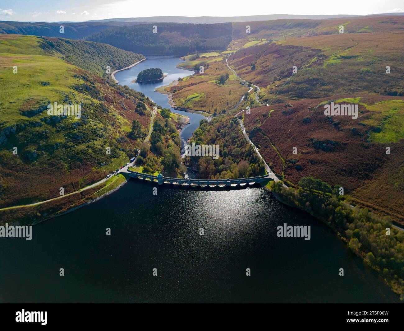 Aerial view of Elan Valley Stock Photo - Alamy