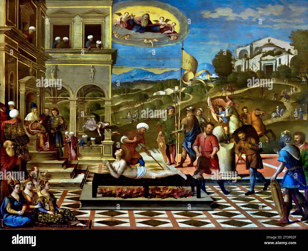 Martyrdom of St. Lawrence 1500-56 by Girolamo Galizzi da Santacroce ...