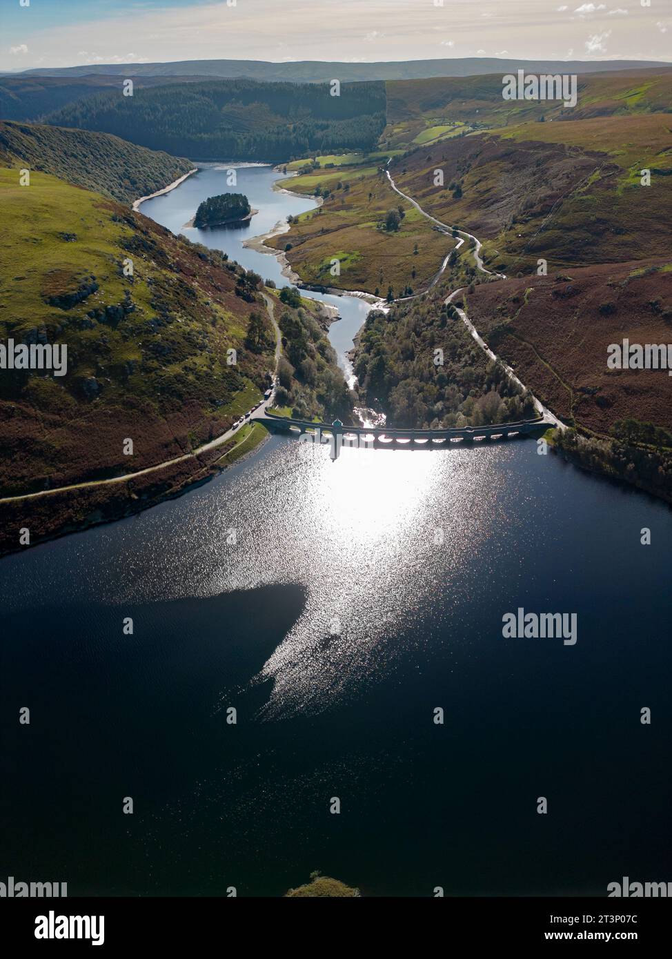 Aerial view of Elan Valley Stock Photo - Alamy