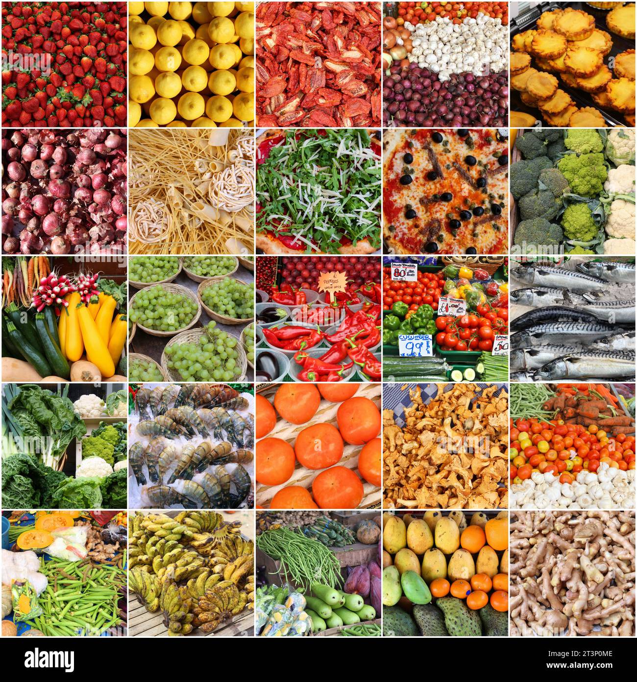 Food collage. Photo collage with colorful collection of vegetables ...