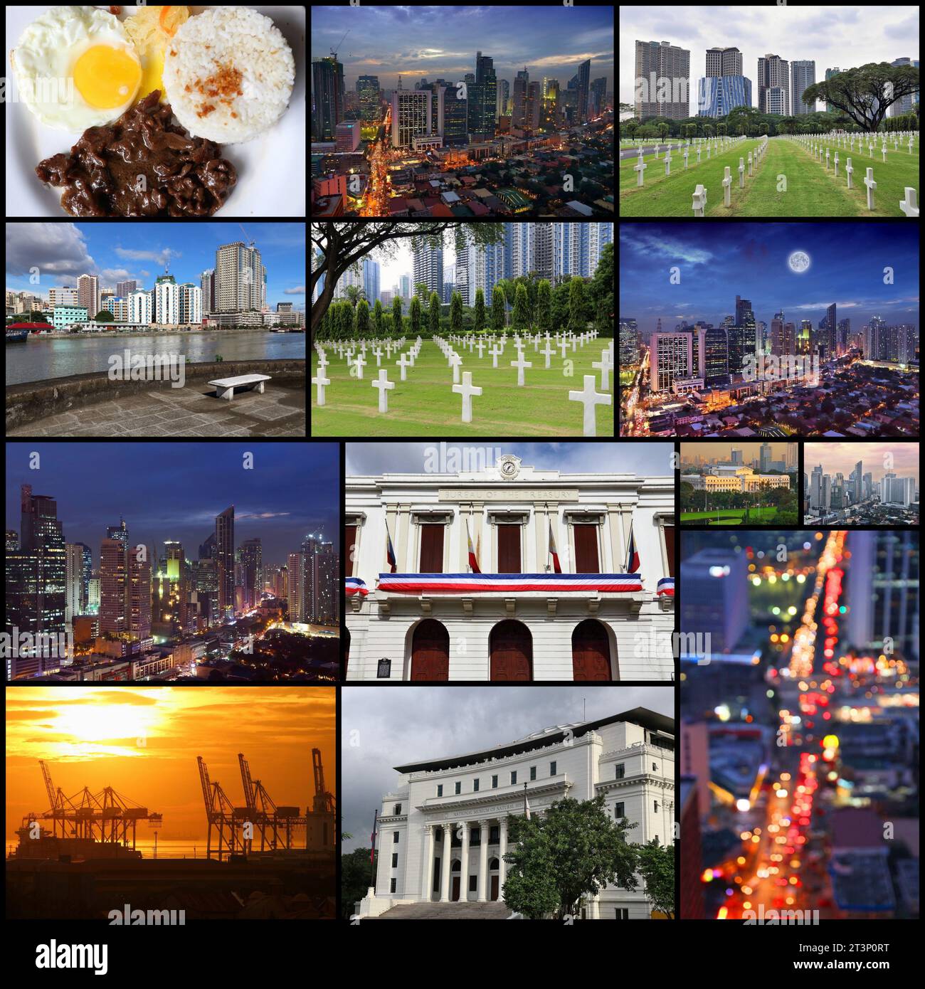 Manila city postcard (Philippines) - travel place landmark photo ...