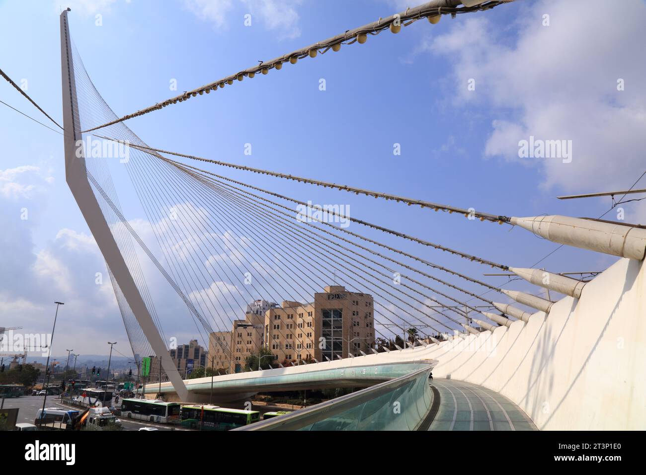 JERUSALEM, ISRAEL - OCTOBER 30, 2022: Chords Bridge designed by Spanish ...