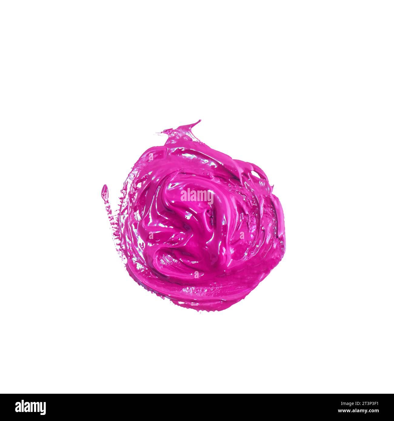a drop of acrylic pink color on a trasnparent background Stock Photo ...