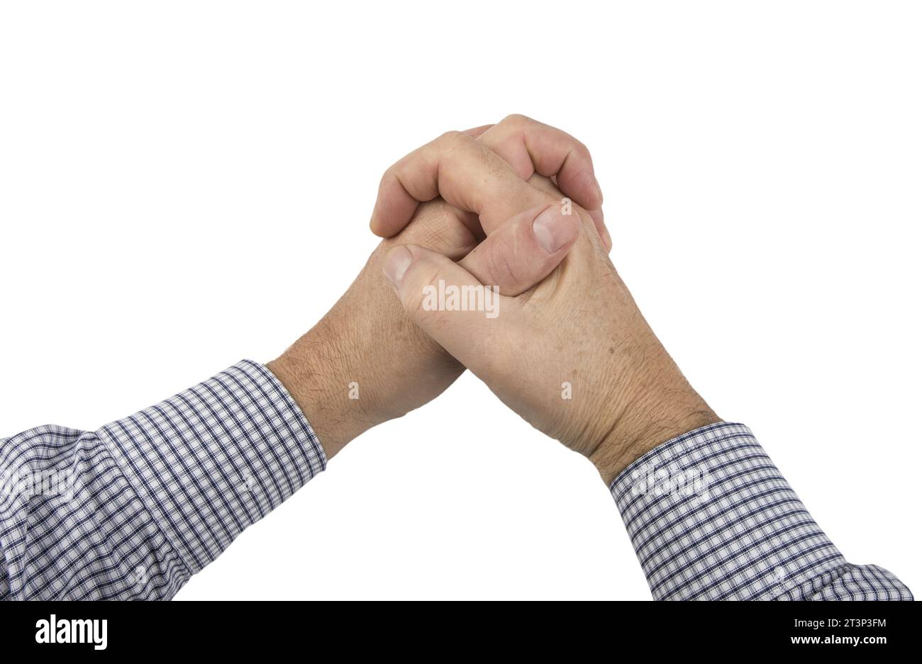 detail of a man's hands waiting on a transparent background Stock Photo ...