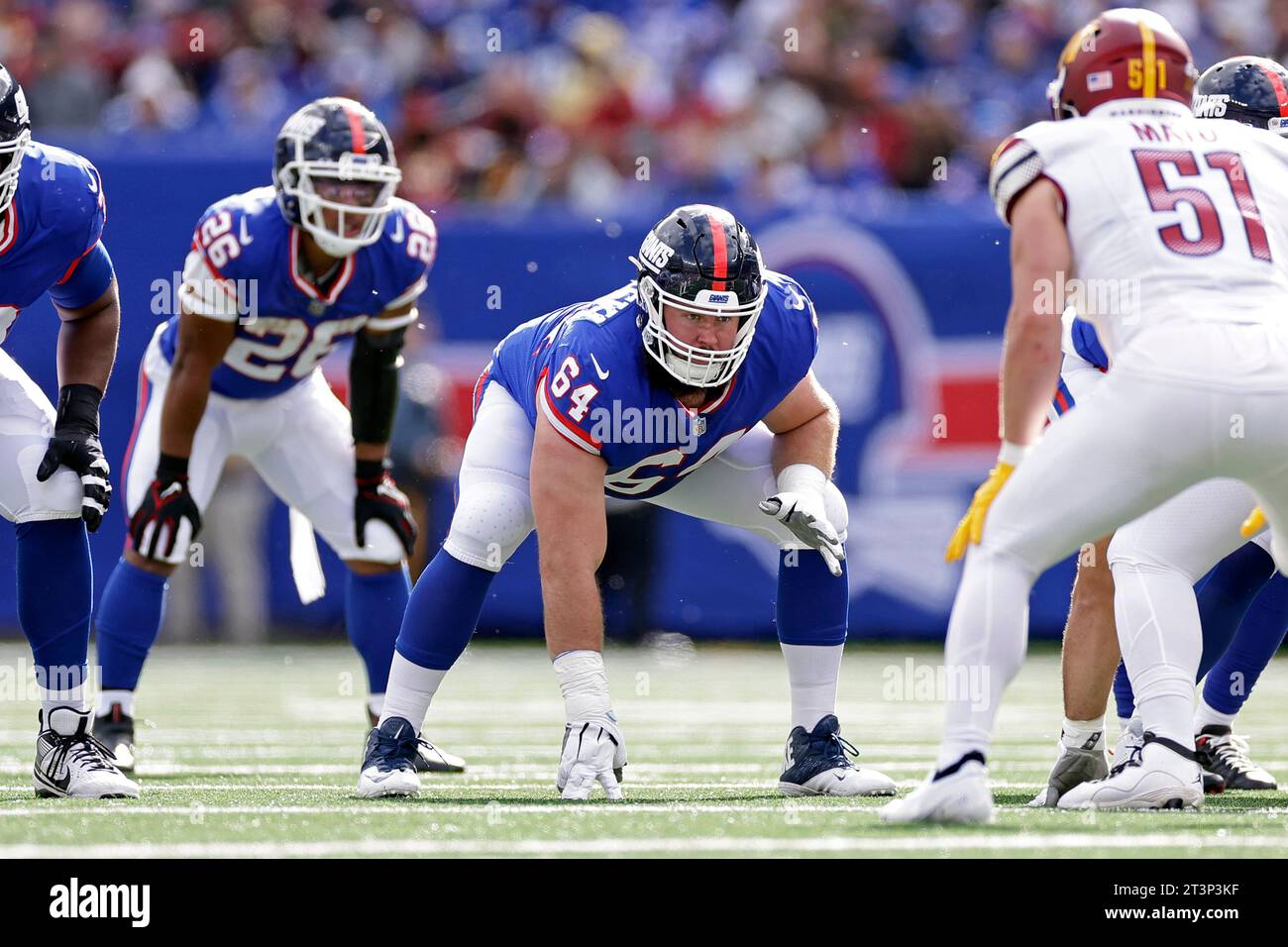 New York Giants guard Mark Glowinski (64) in action against the ...