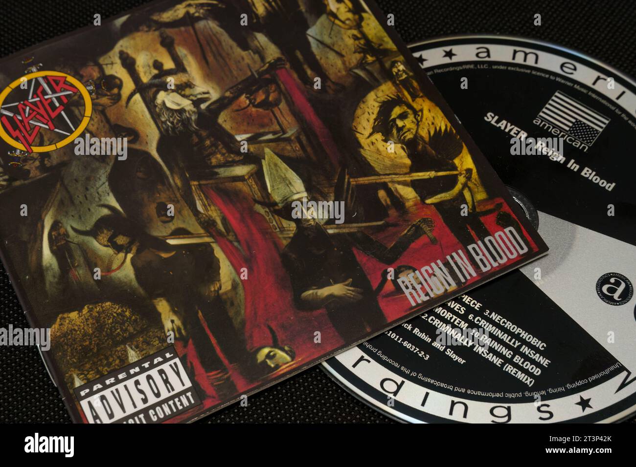 Slayer - Reign in Blood (1986) studio album, CD and cover art. Lahti ...