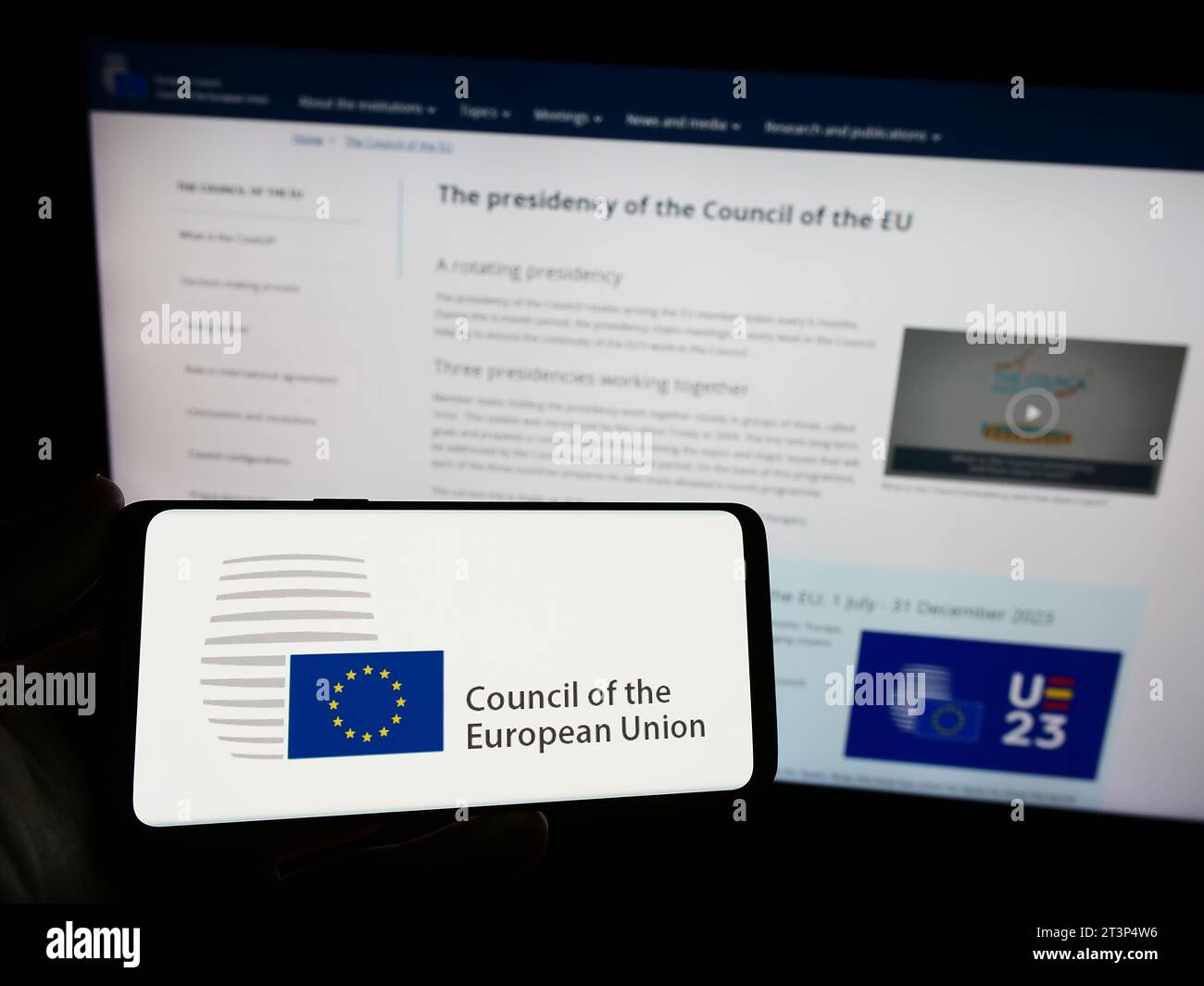 European council logo hi-res stock photography and images - Alamy