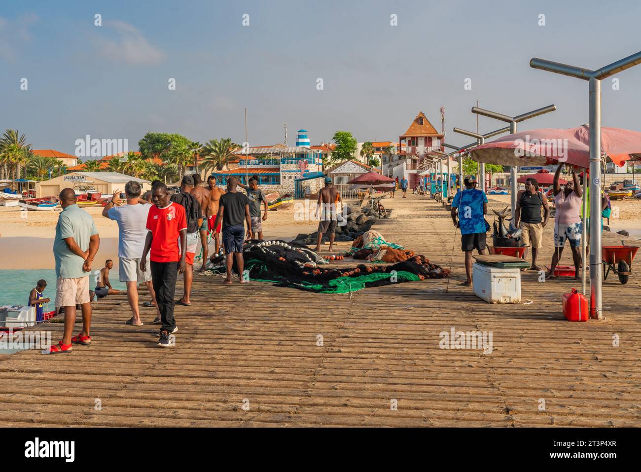Santa Maria, Sal Island - Cape Verde, October 02.2023: The pier of ...