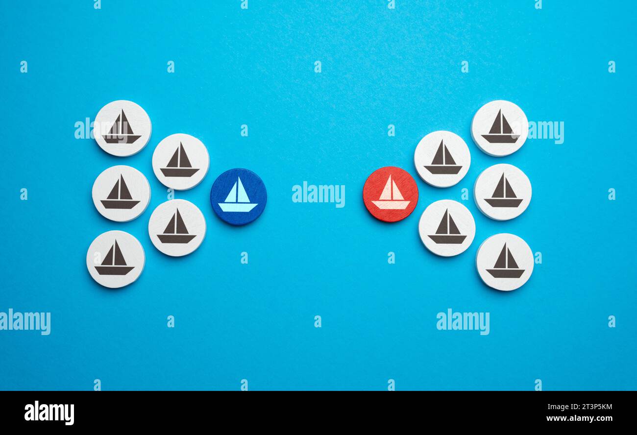 Competition between two teams. Arrange a team competition. Rivalry to ...