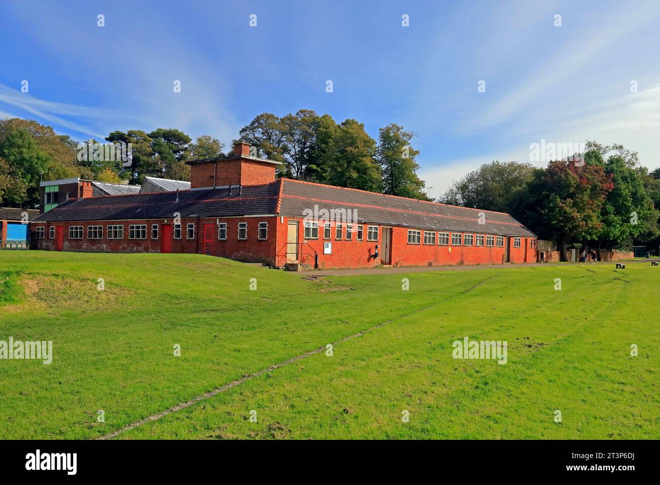 Sports changing rooms at Blackweir, Bute Park, Cardiff. Taken Autumn ...