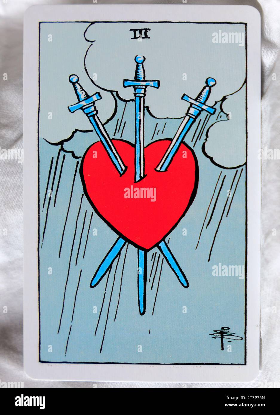 Three of Swords. Individual tarot card Stock Photo - Alamy