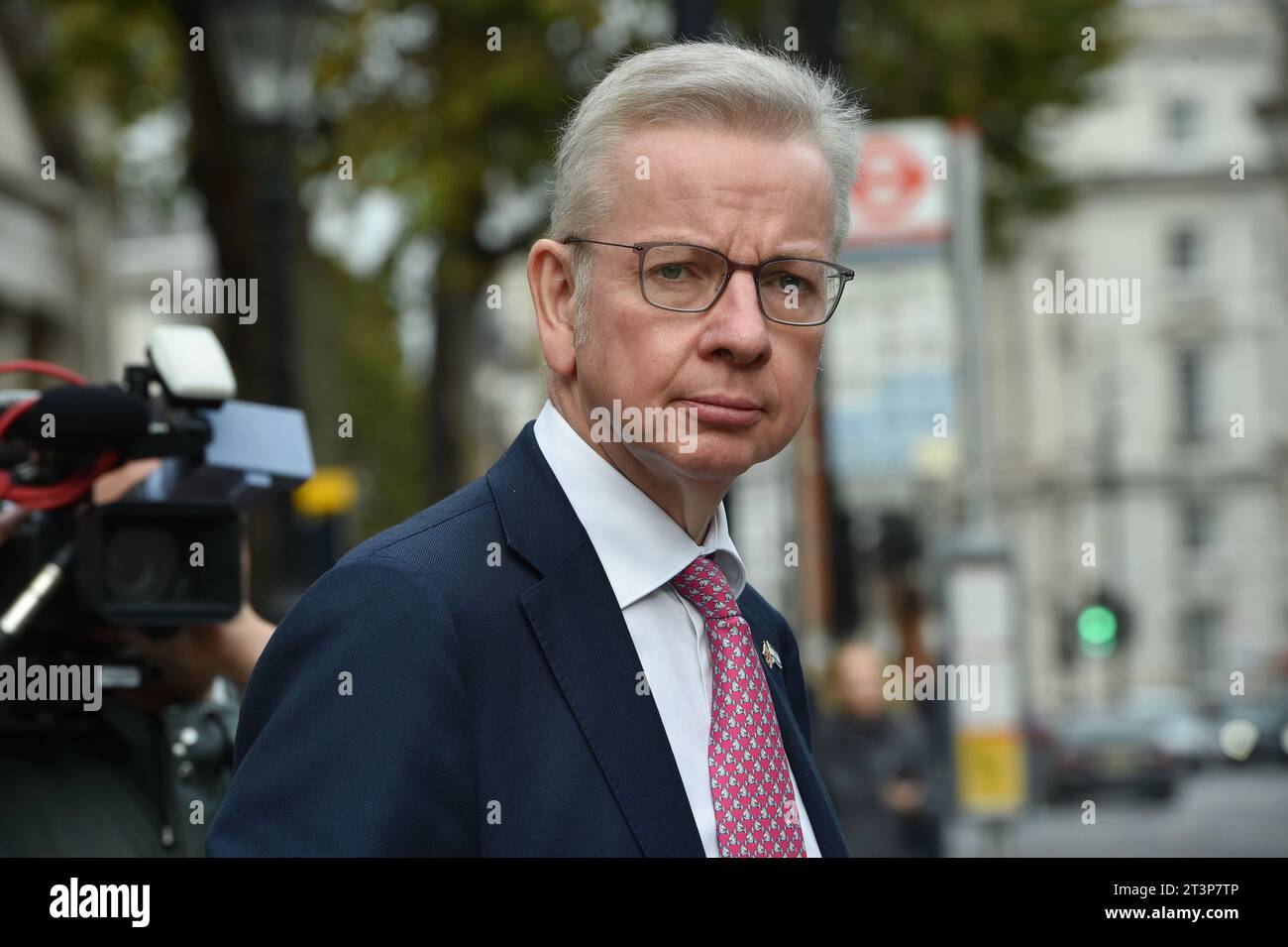Michael Gove, the Levelling Up Secretary in the UK, is pictured leaving ...