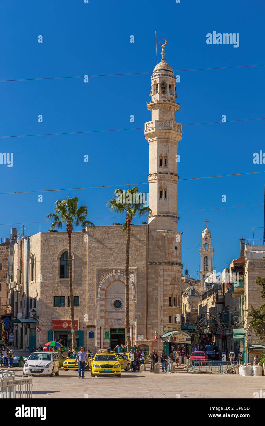 Bethlehem, Palestine - November 20 2015: View of the Mosque of Omar ...