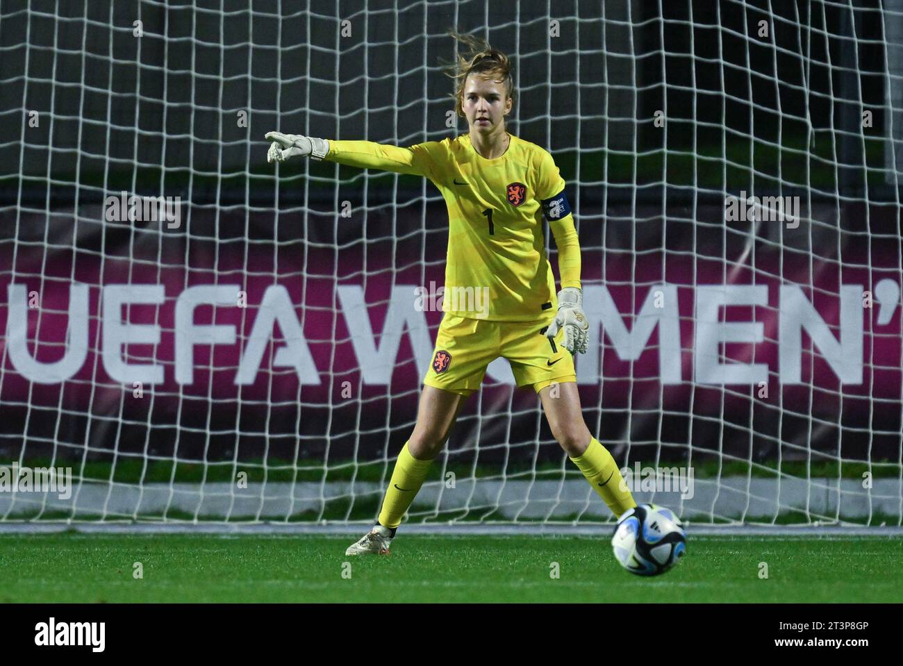 goalkeeper Femke Liefting (1) of the Netherlands pictured during a ...