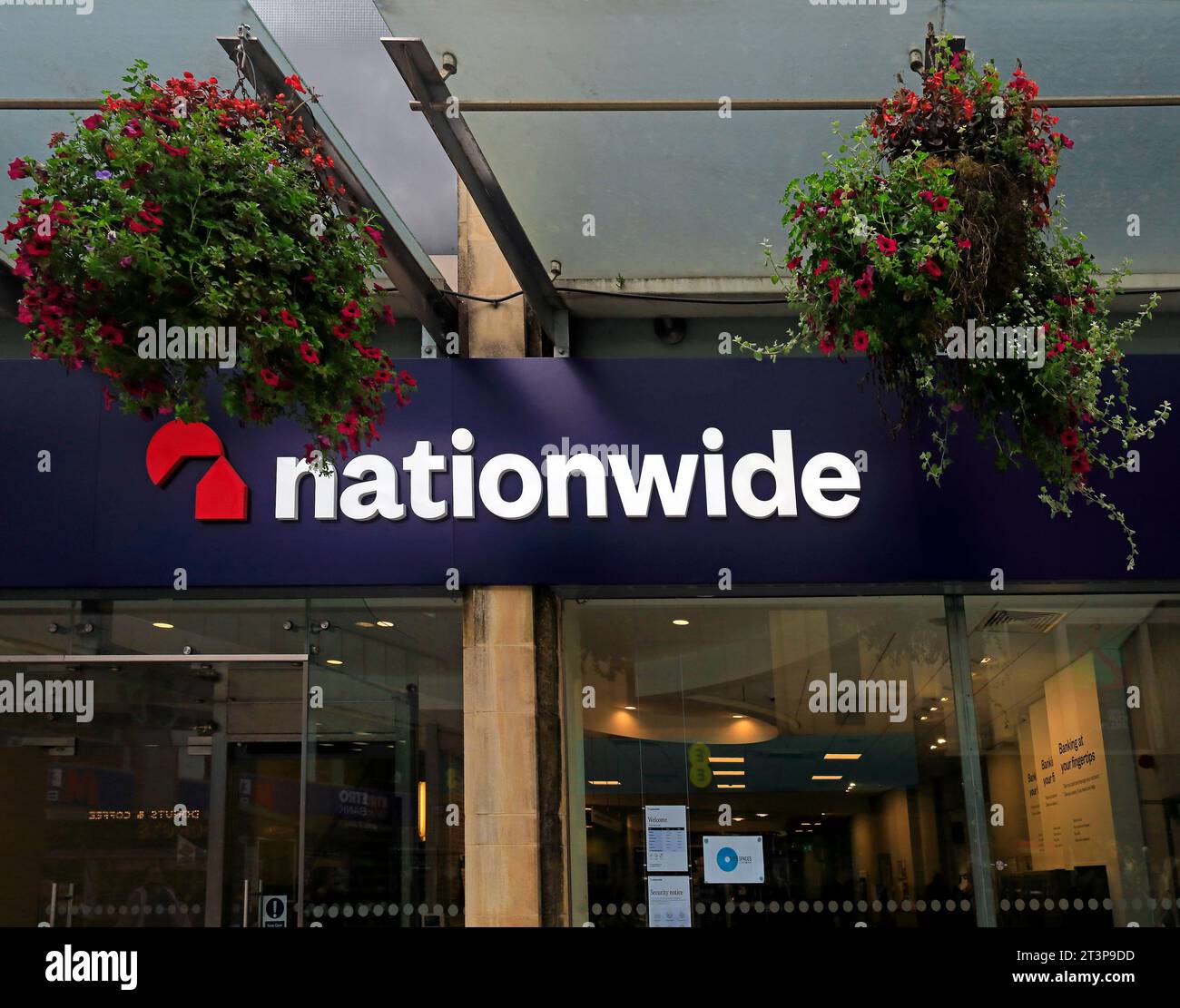 Nationwide building society store front and logo, Queen Street, Cardiff ...
