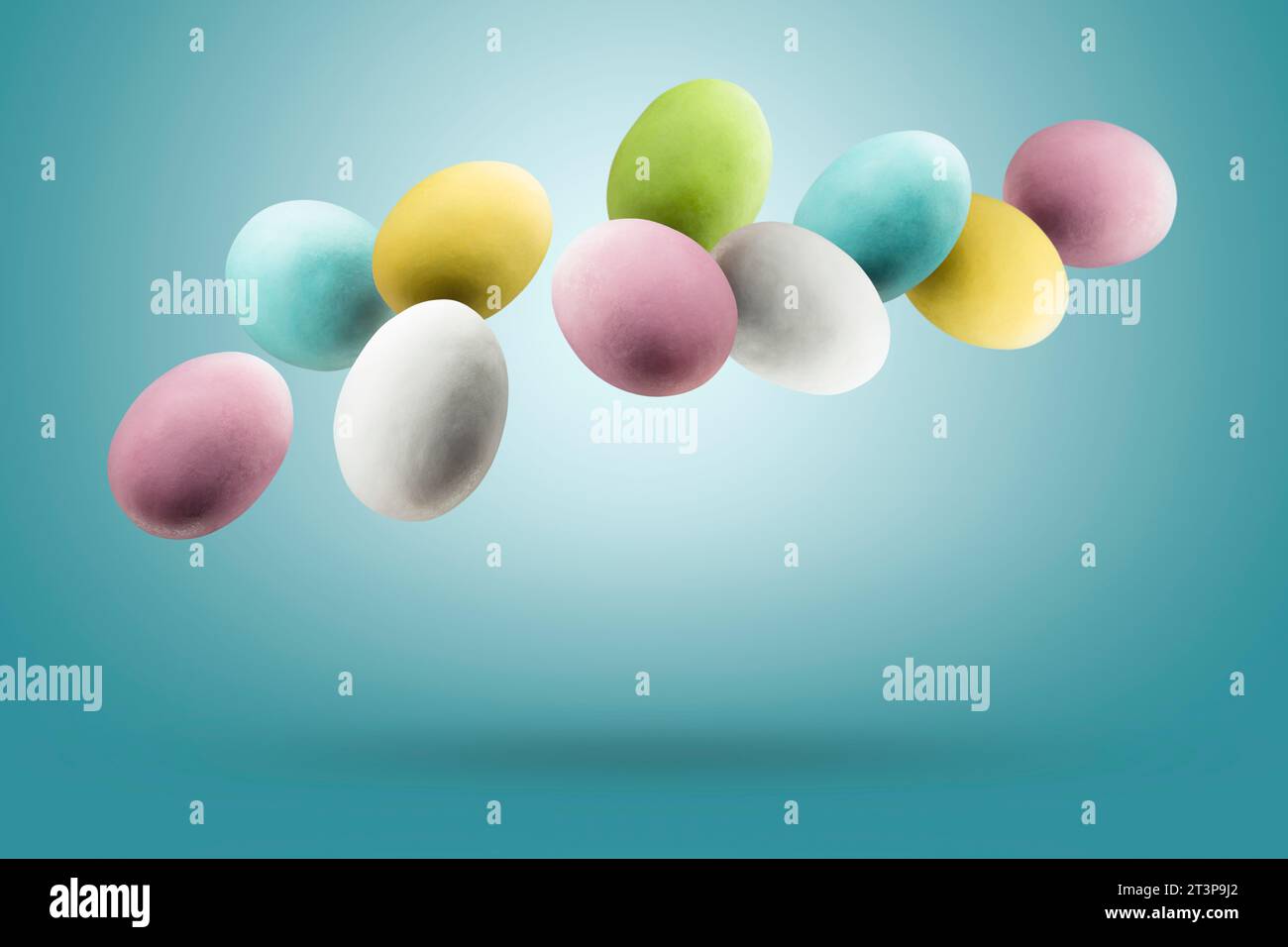 Blue easter eggs ribbon hi-res stock photography and images - Alamy