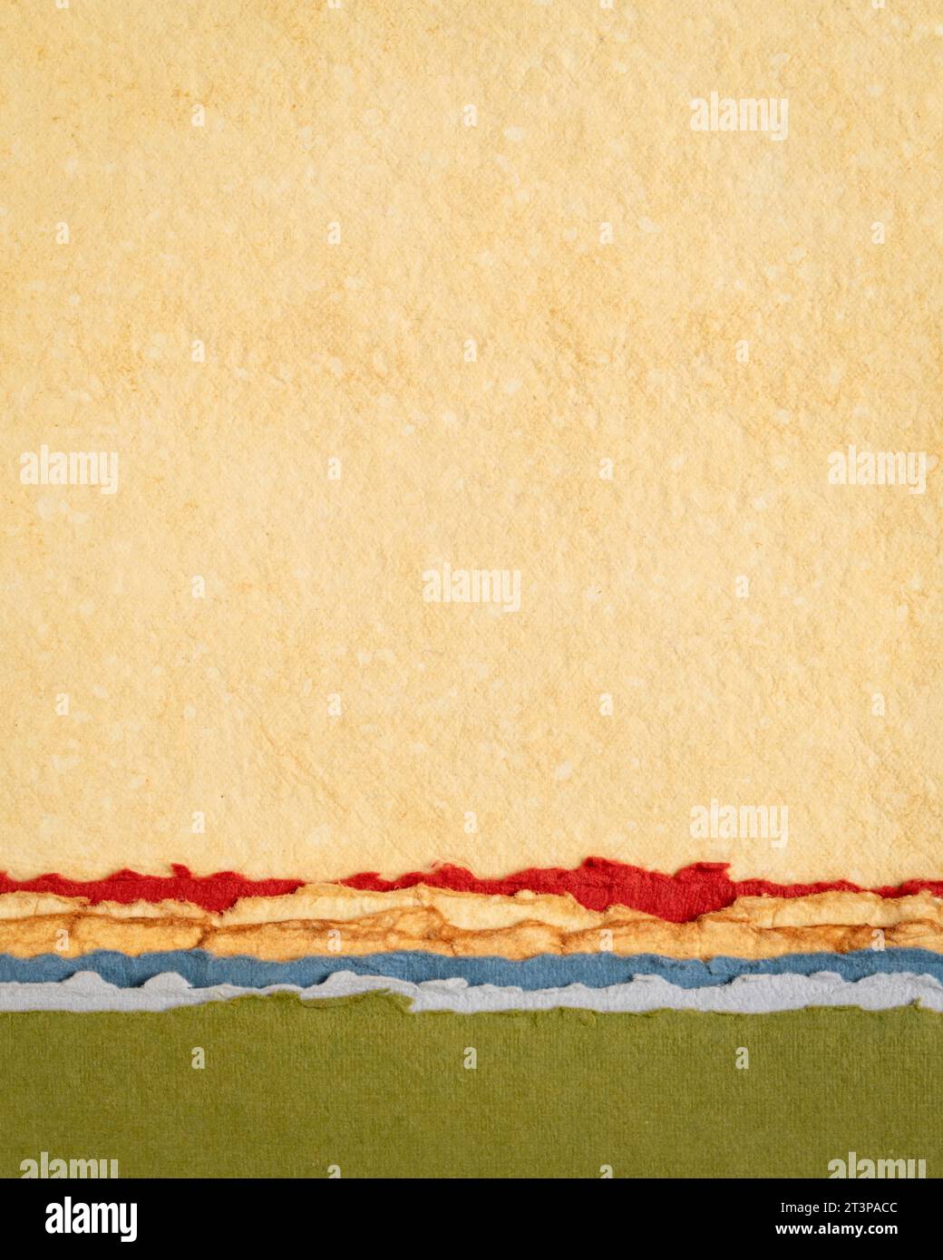 abstract paper landscape in yellow and green pastel tones - collection ...