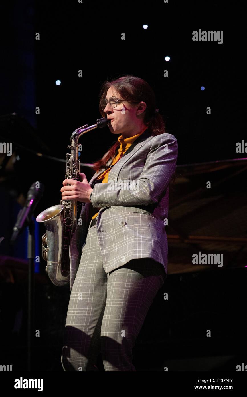 Alex Clarke plays tenor sax with Alex Clarke Quartet, Scarborough Jazz ...