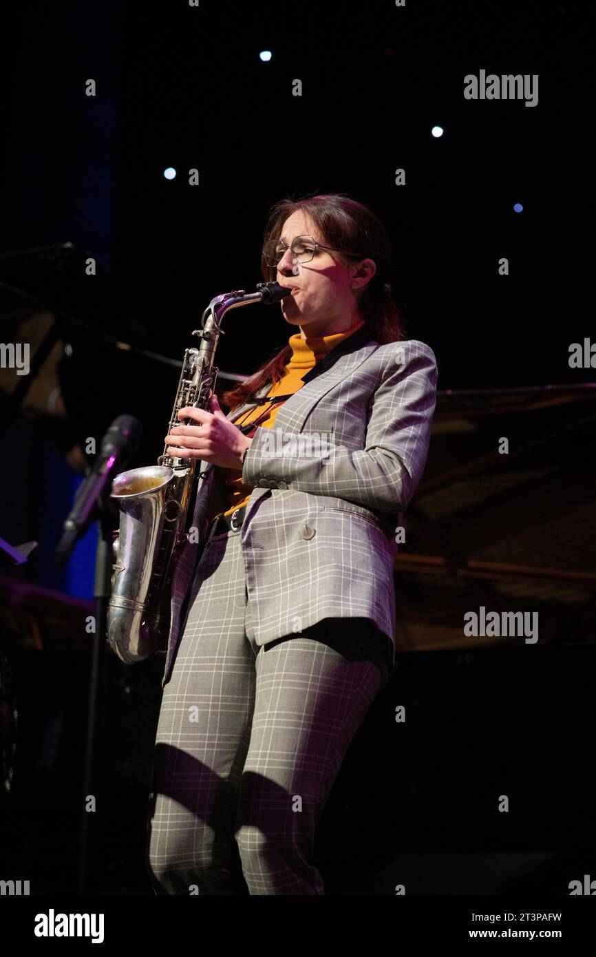 Alex Clarke plays tenor sax with Alex Clarke Quartet, Scarborough Jazz ...