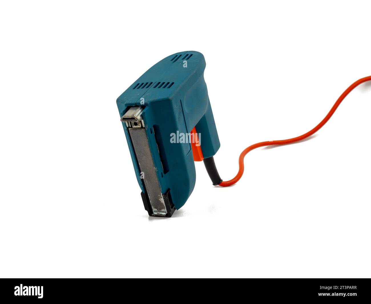 Electric stapler on a white background. Electric staple gun close-up ...