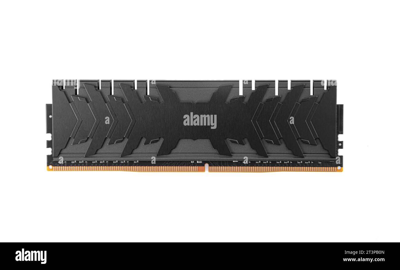 Modern gaming black ddr4 desktop memory module isolated on a white background Stock Photo - Alamy