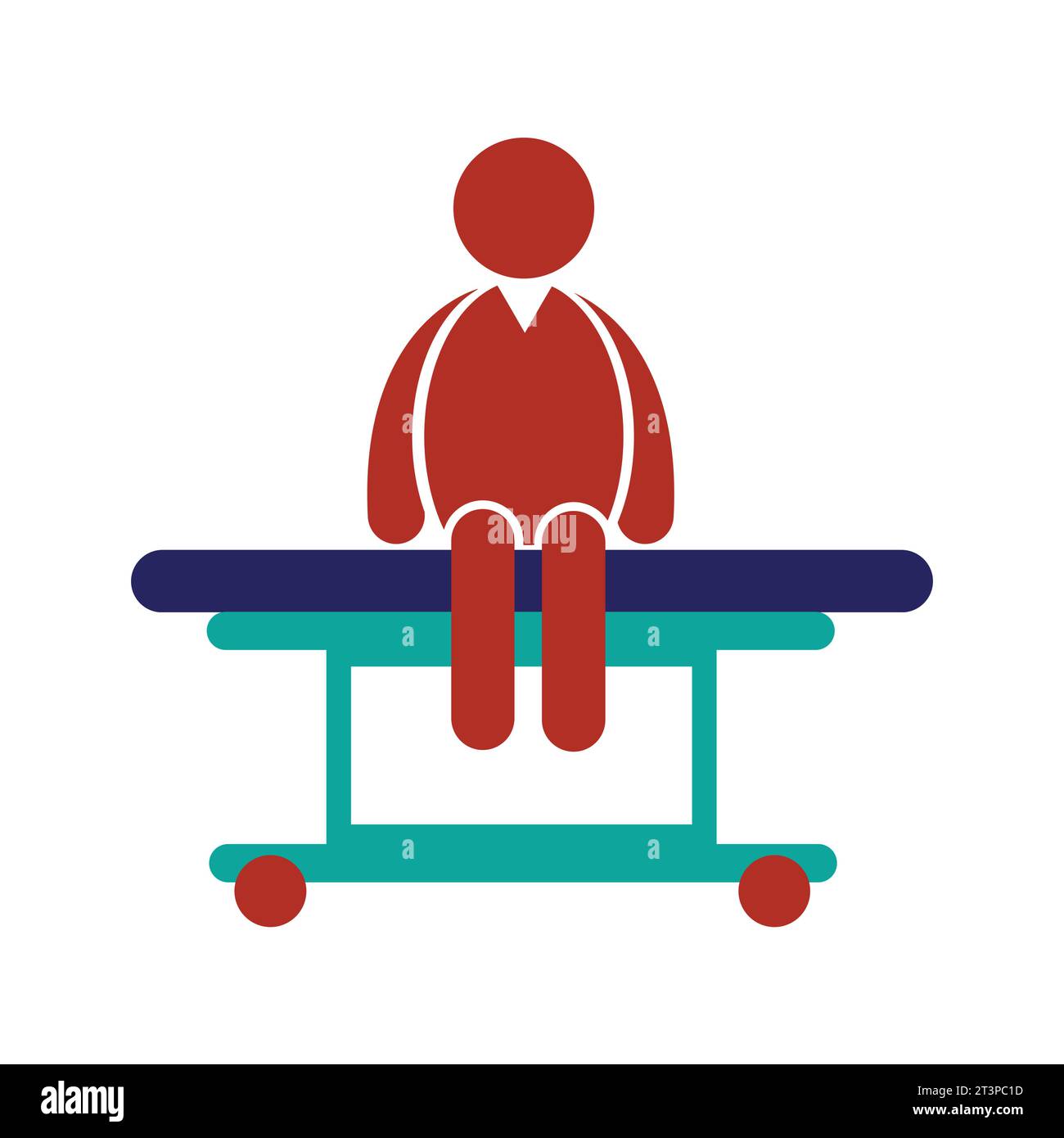 Modern flat icon on white background man sitting Vector Image Stock ...