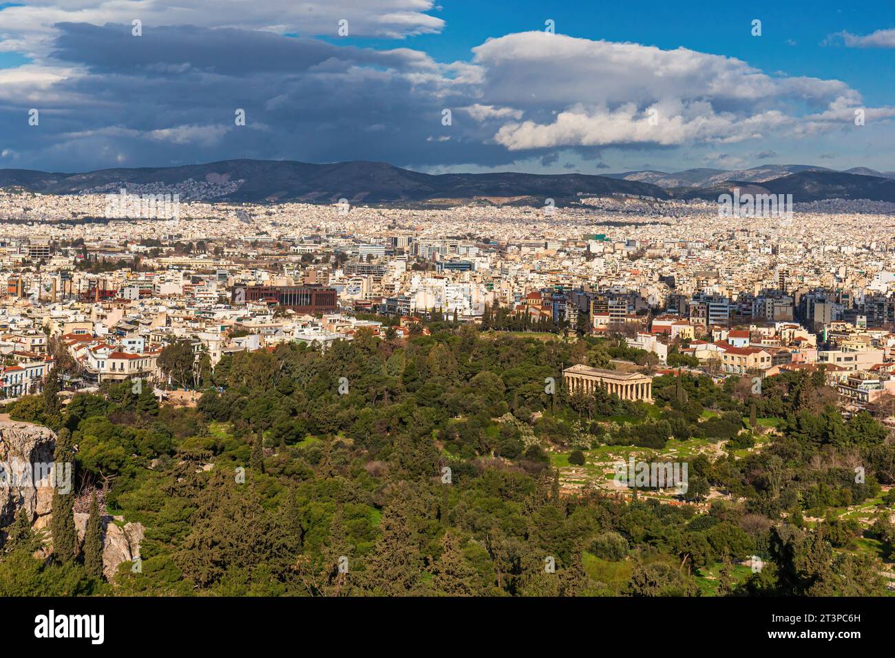 Aerial view of the skyline of Athens, Greece Stock Photo - Alamy