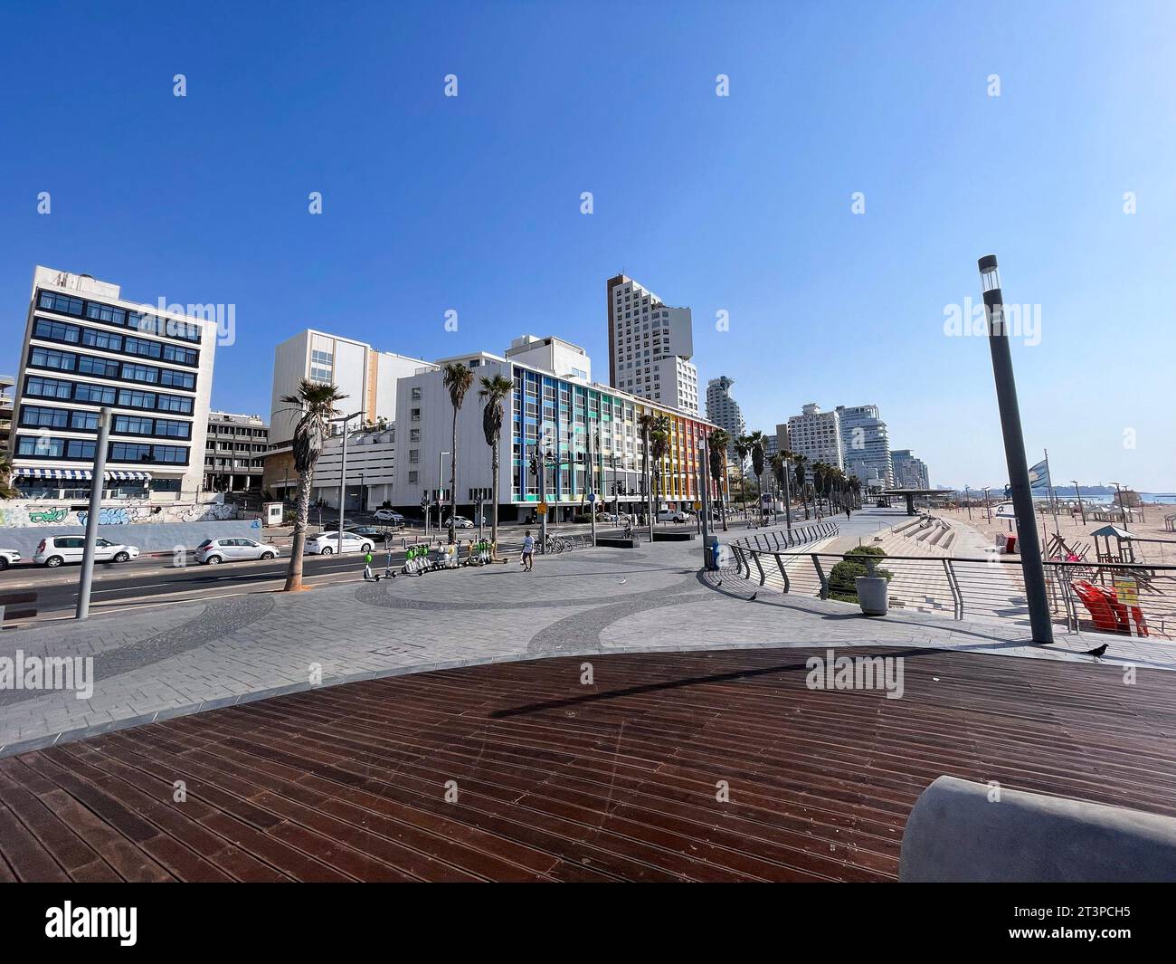 Tel Aviv, Israel - October 8, 2023 - Scenic seascape view from the Tel ...