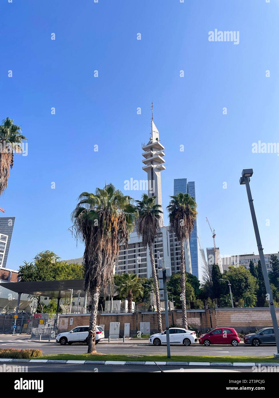 Tel Aviv, Israel - October 8, 2023 - The Marganit Tower is a skyscraper ...