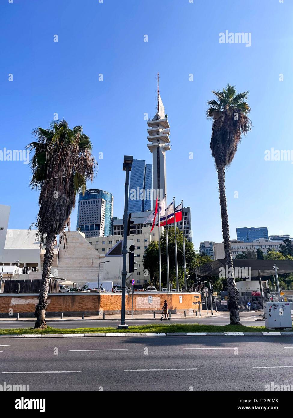 Tel Aviv, Israel - October 8, 2023 - The Marganit Tower is a skyscraper ...