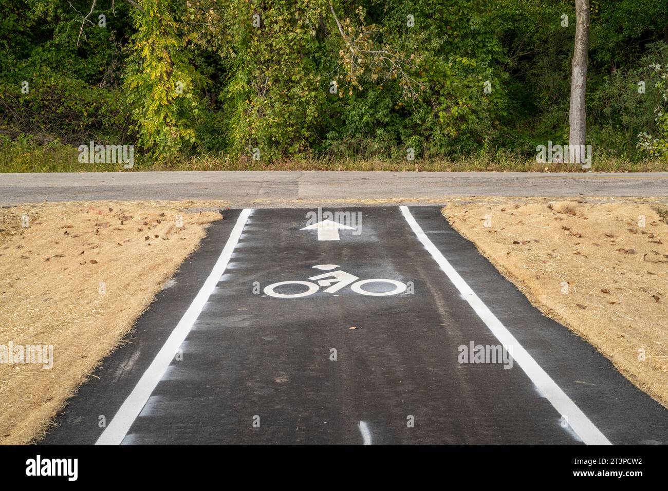 newly rebuilt bike trail at the Clark Bridge near West Alton, Missouri ...