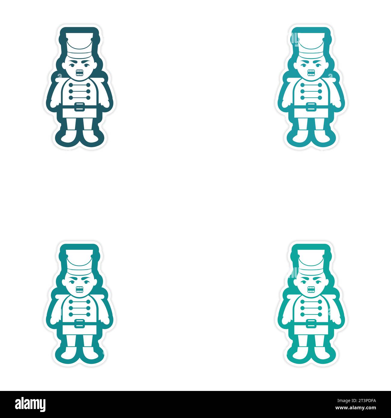 Set of paper stickers on white background Vector Image Stock Vector ...