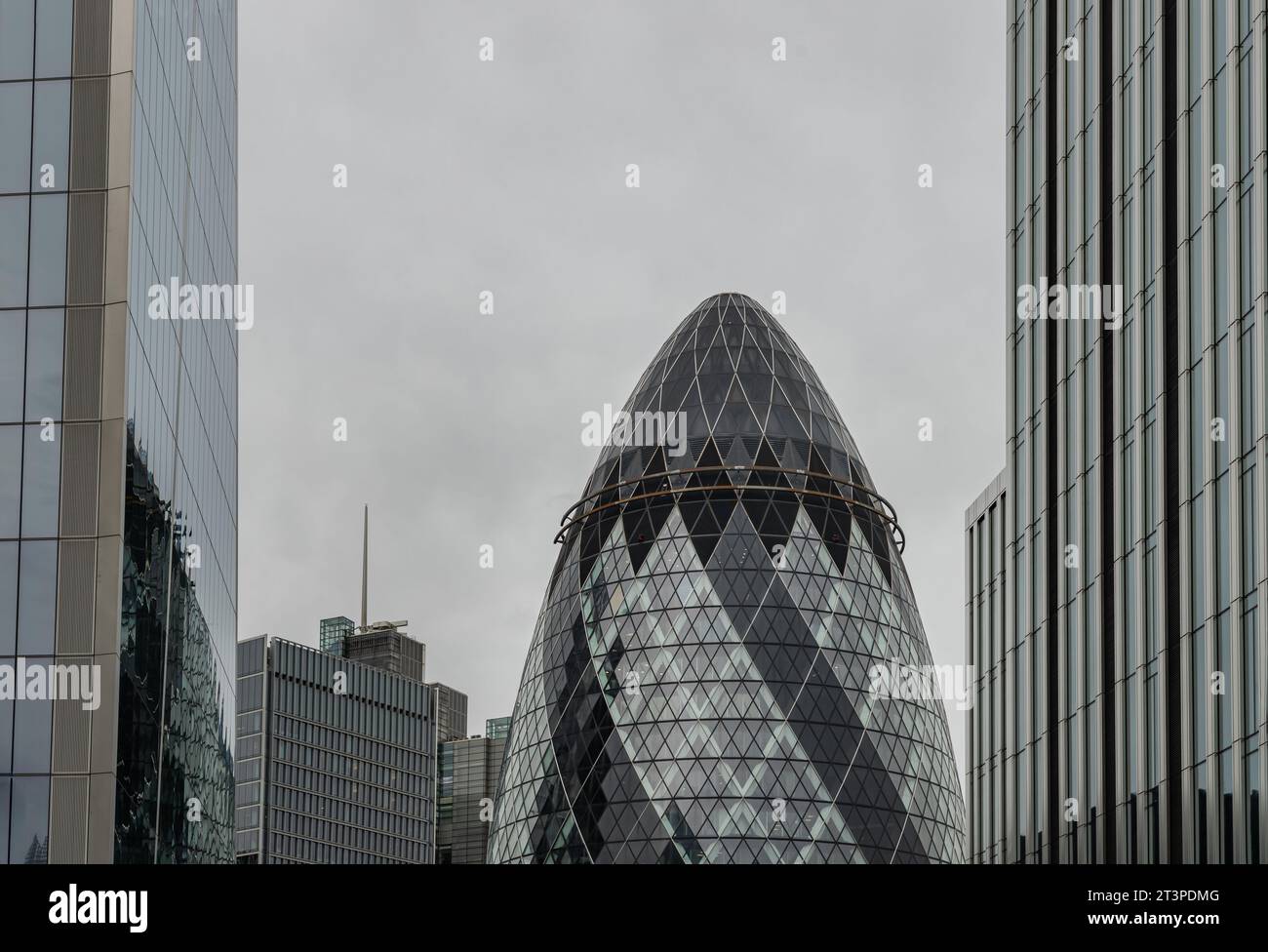London, UK - Oct 23, 2023 - View of The Gherkin building (The swiss re ...
