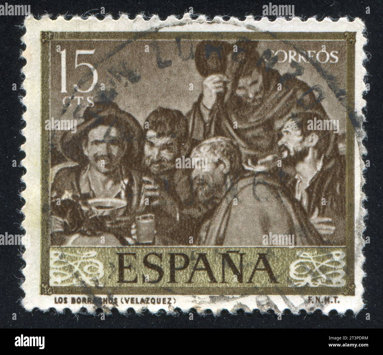 SPAIN - CIRCA 1959: stamp printed by Spain, shows The drunkers by ...