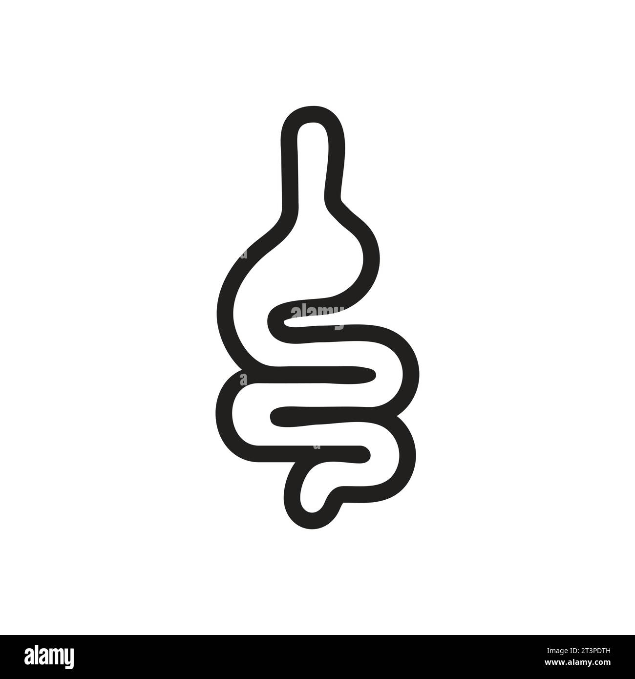 Vector icon black intestine Cut Out Stock Images & Pictures - Alamy