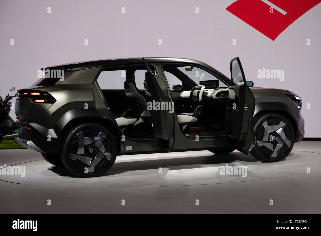 Tokyo, Japan. 26th Oct, 2023. The Suzuki Motors exhibit showcasing kei ...