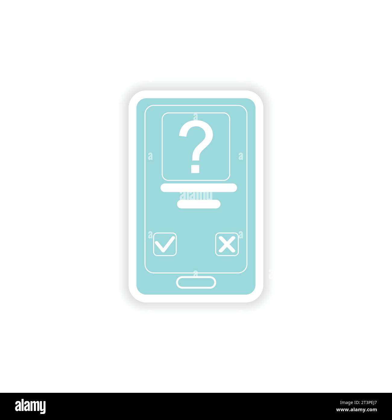 Paper sticker on white background mobile phone sms Stock Vector Image ...