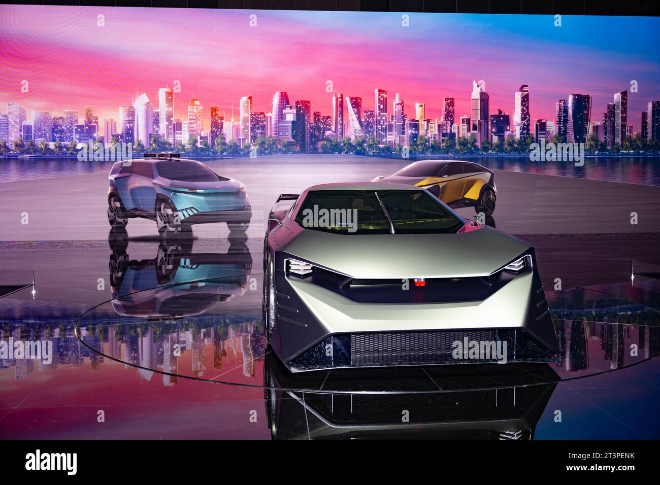 Tokyo, Japan. 26th Oct, 2023. The Nissan Motors exhibit showing ...