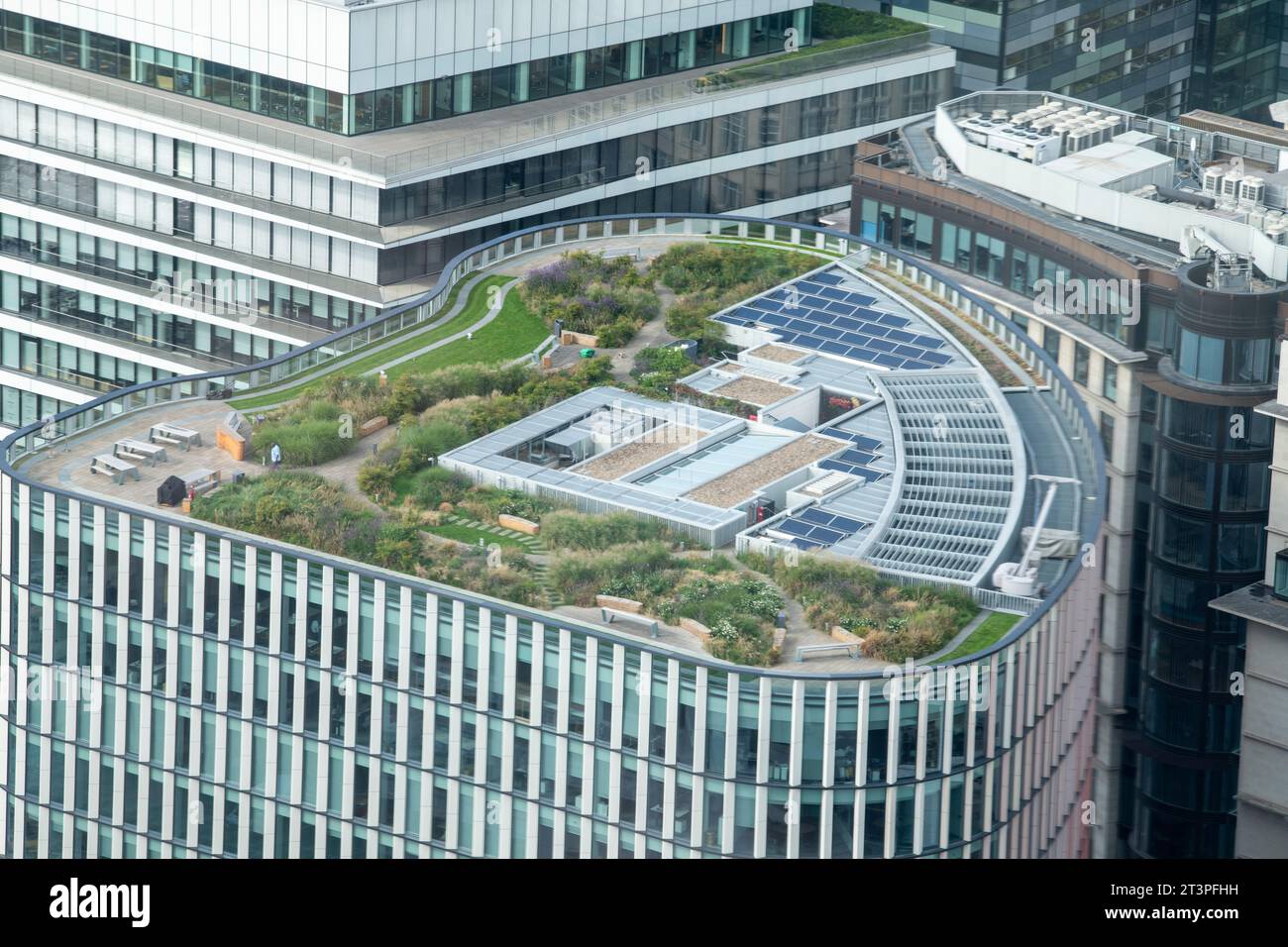 View of rooftop gardens from the Sky Garden in London England UK Stock Photo - Alamy