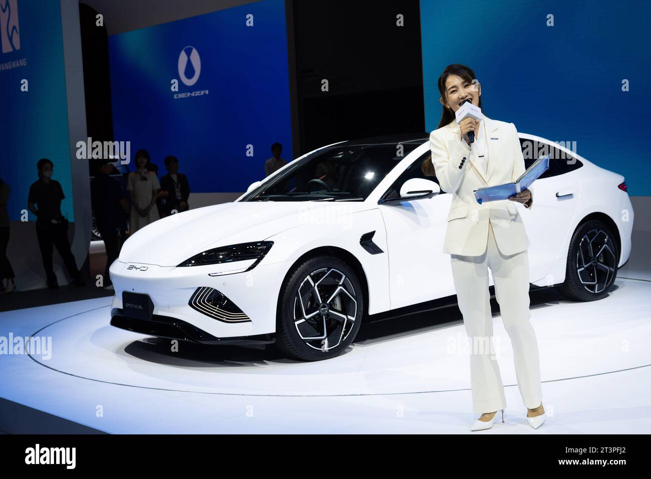 Tokyo, Japan. 26th Oct, 2023. A presentation by BYD Company, a Chinese ...