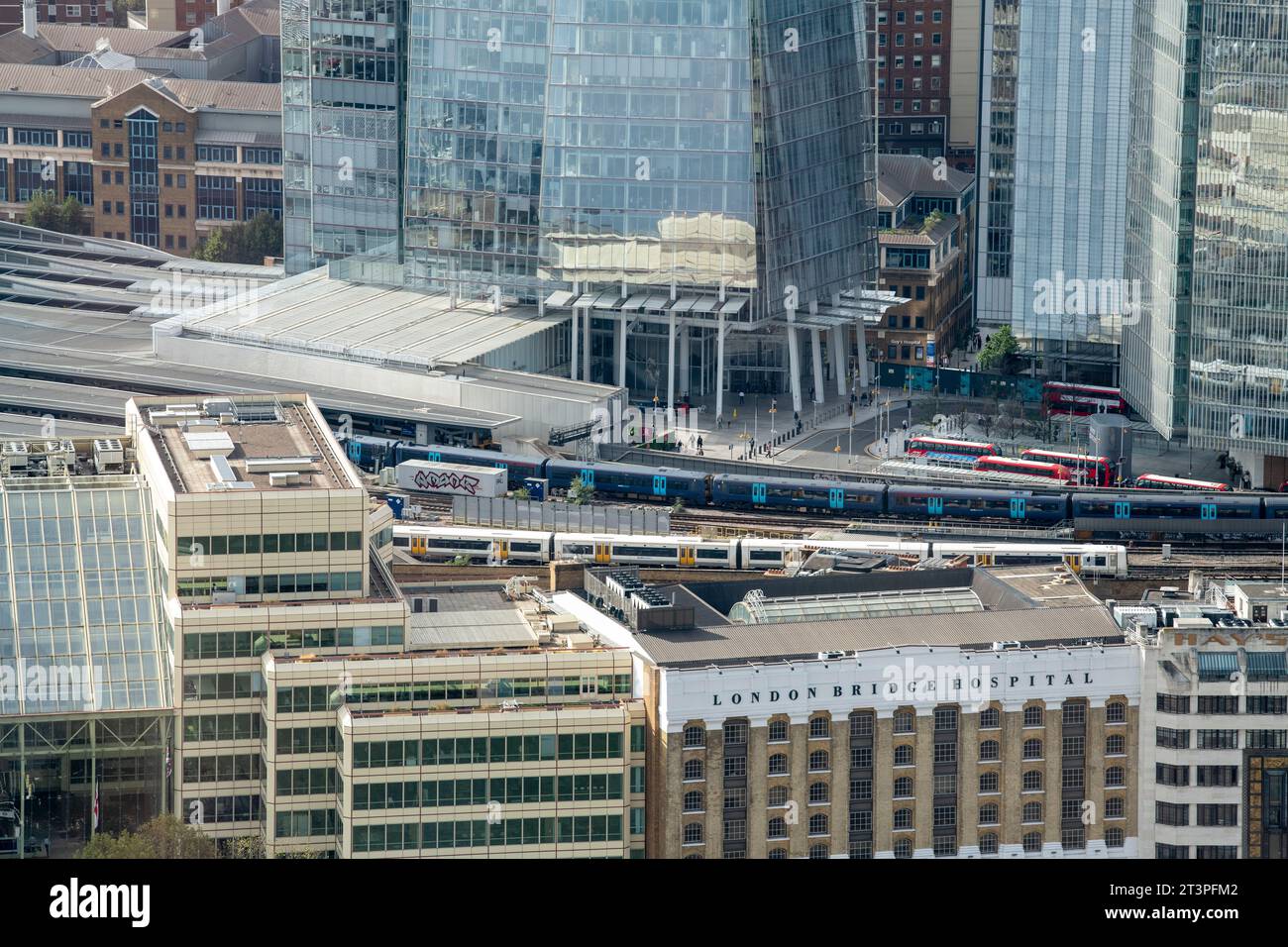 View towards London Bridge Station and the Shard from the Sky Garden in ...