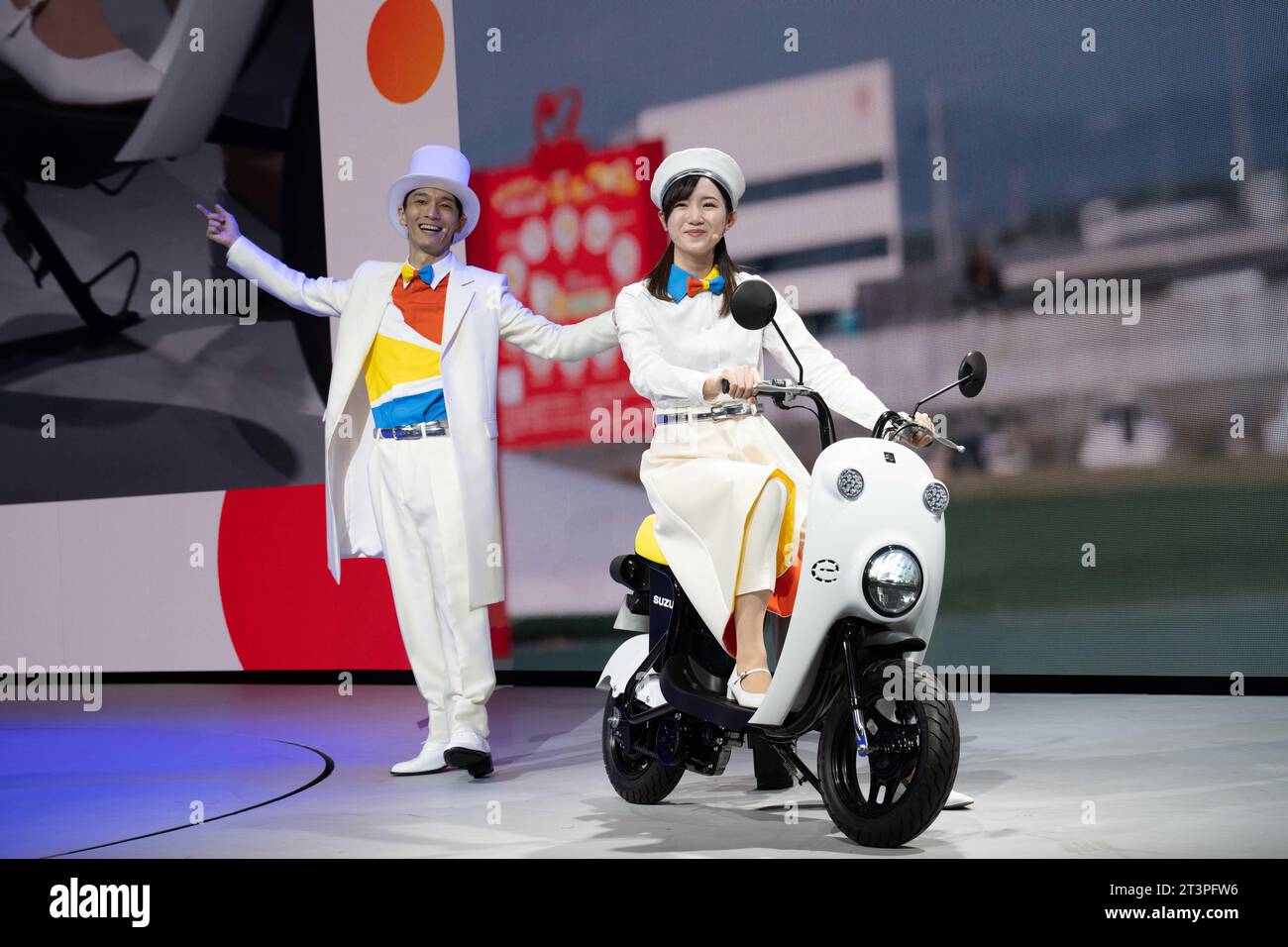 Tokyo, Japan. 26th Oct, 2023. A presentation at the Suzuki Motors ...