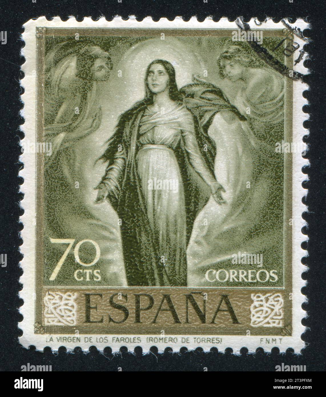 SPAIN - CIRCA 1965: stamp printed by Spain, shows The Virgin of the ...