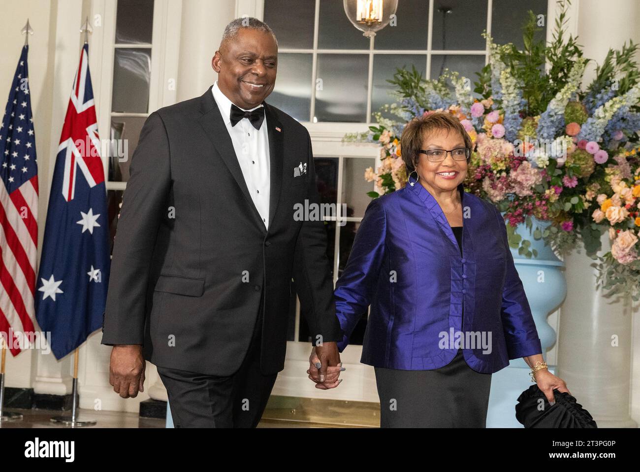 United States Secretary of Defense Lloyd J. Austin III and Charlene ...
