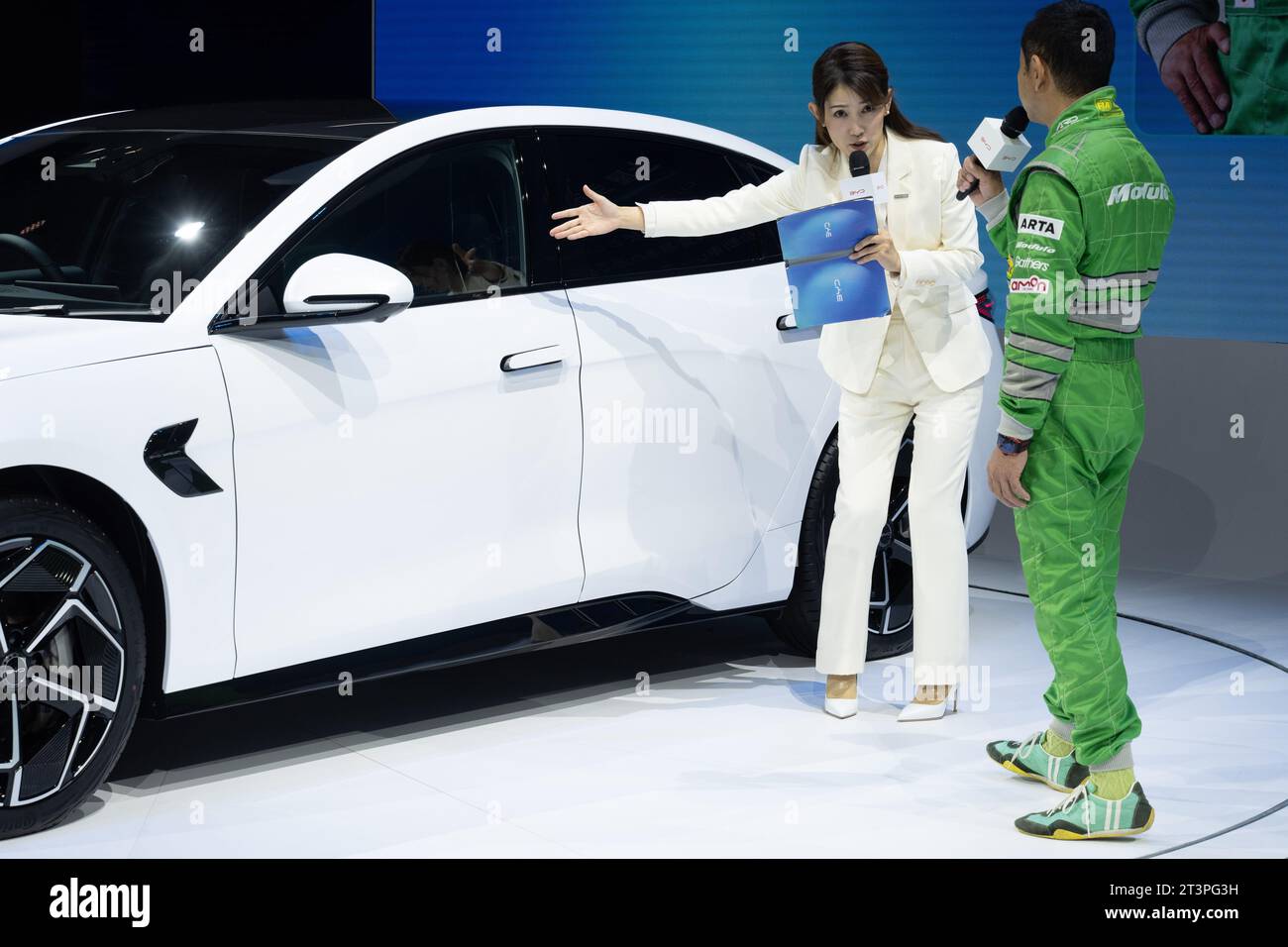 Tokyo, Japan. 26th Oct, 2023. A presentation by BYD Company, a Chinese ...