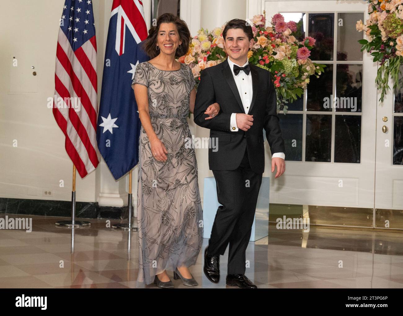United States Secretary of Commerce Gina Raimondo and Tommy Moffit ...