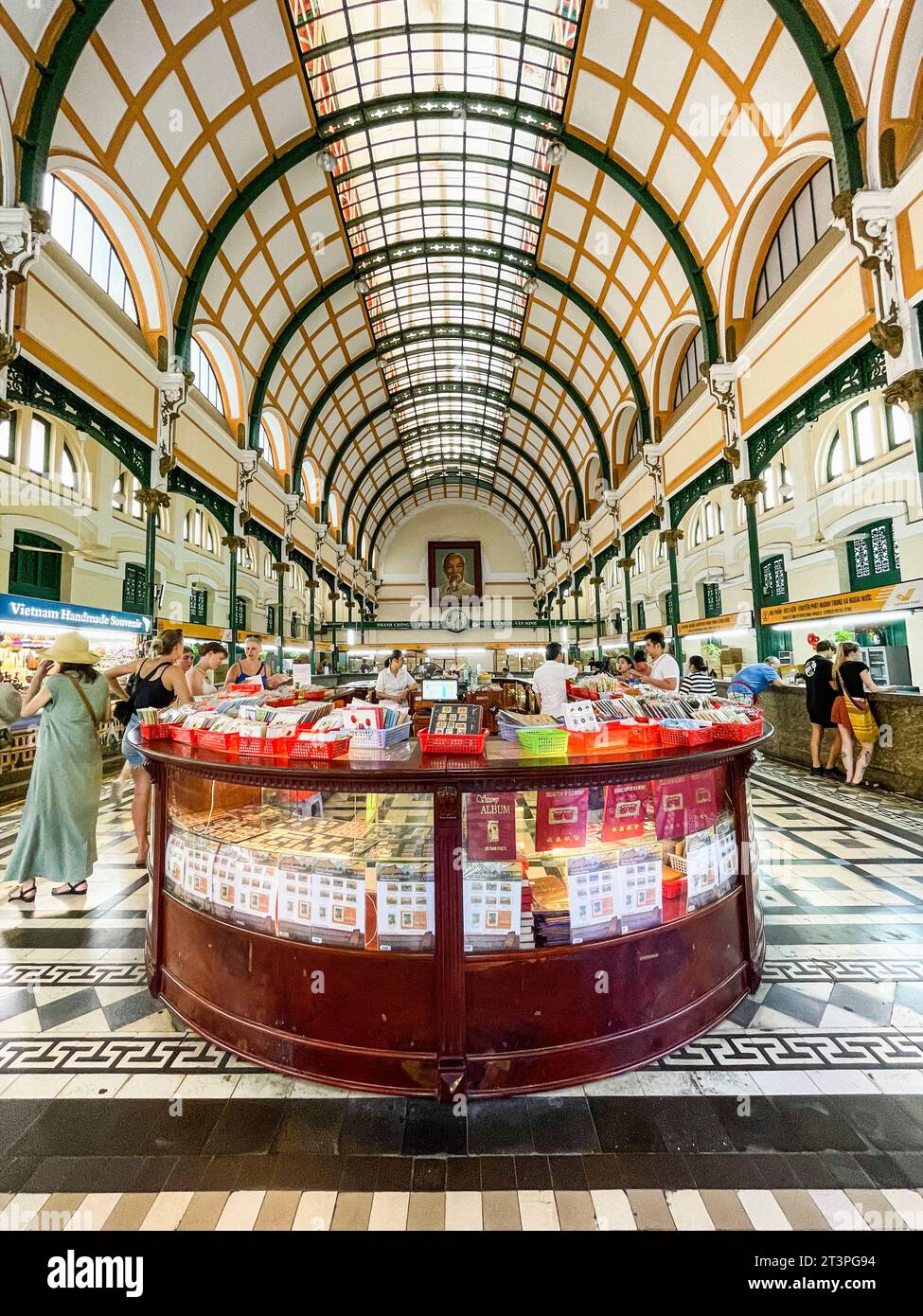 Vietnam, Saigon, Ho Chi Minh ville, General post office Buu Dien Stock ...